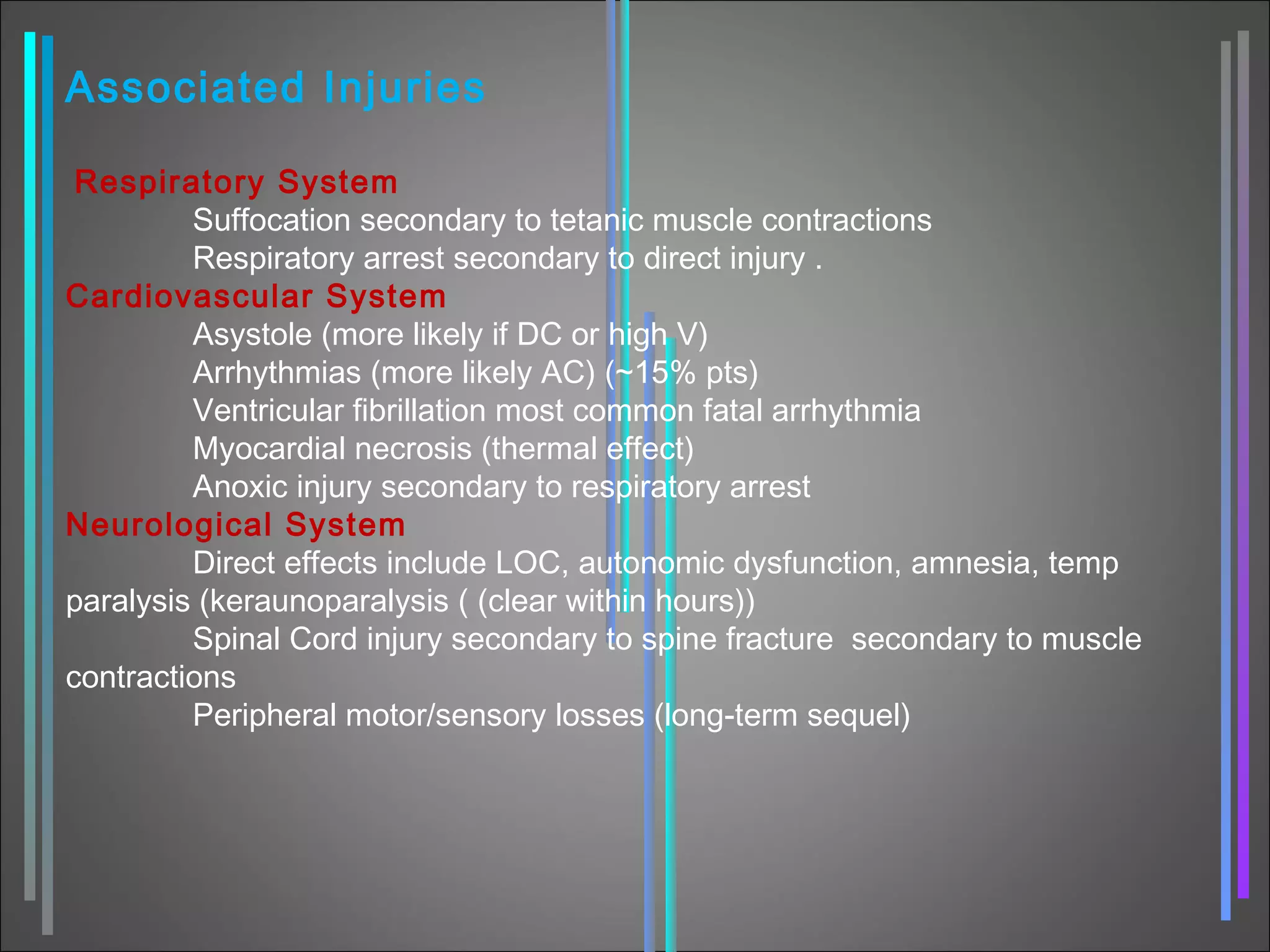 Electrical injuries | PPT