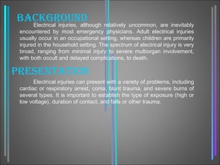 Electrical injuries | PPT