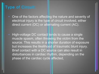 Electrical injuries | PPT