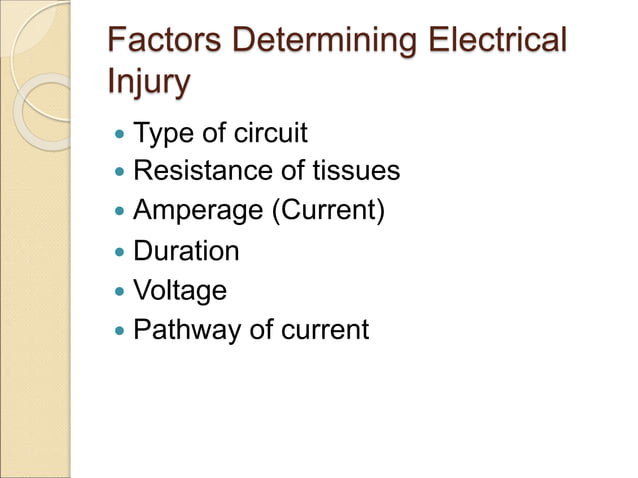 Electrical injuries | PPT