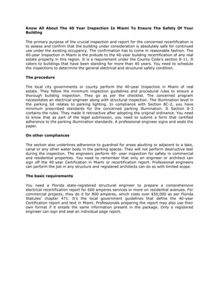 Structural Inspection Miami | PDF