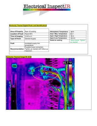 Electrical inspect ir sample report | PDF