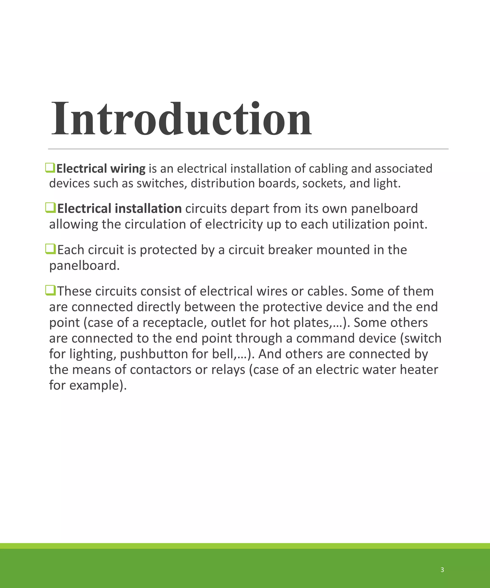Electrical installation wiring and panel board design | PDF