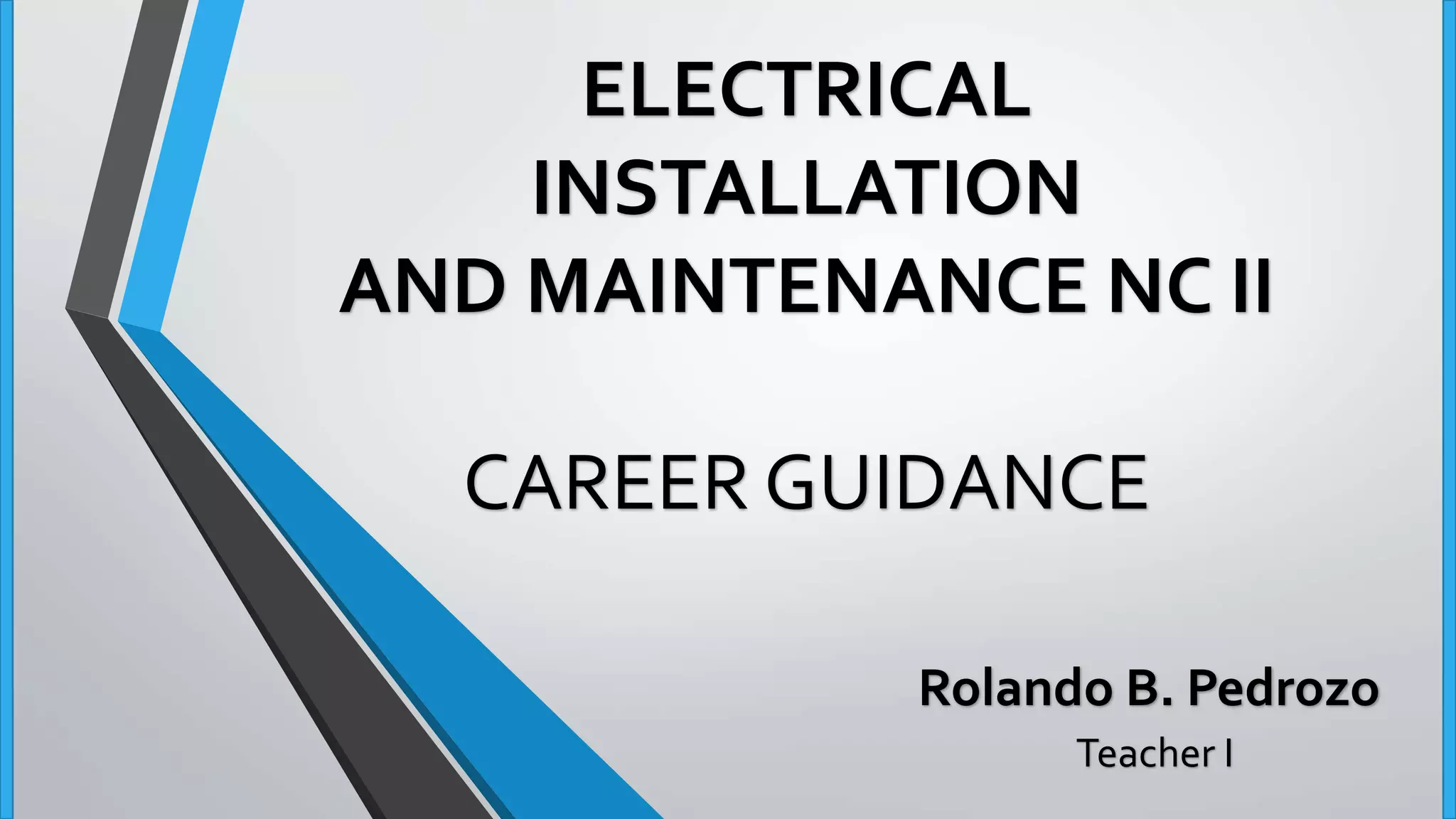 Electrical Installation and Maintenance Career Guidance.pptx