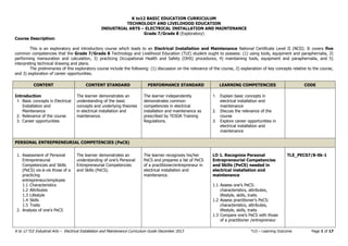 Electrical Installation and Maintenance for grades_7 to 10 | PDF