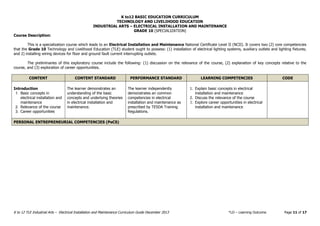 Electrical Installation and Maintenance for grades_7 to 10 | PDF