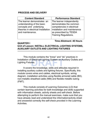 ELECTRICAL INSTALLATION AND MAINTENANCE1 | PDF