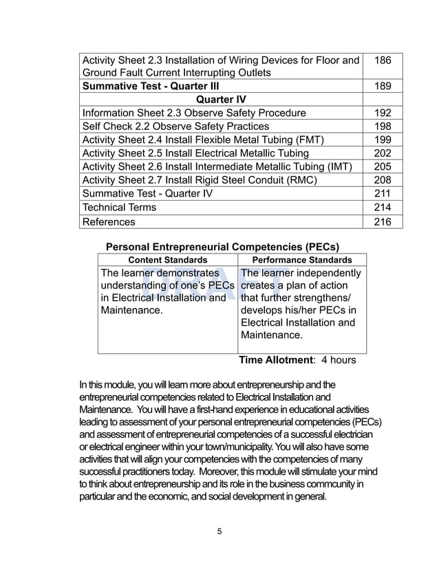 Electrical installation and maintenance module 10 | PDF