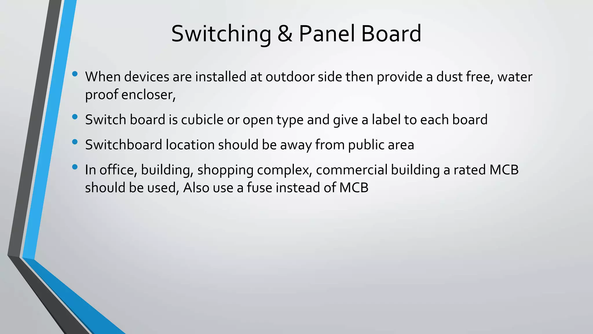 Electrical installation for commercial & public building | PPTX