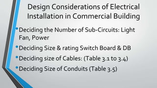 Electrical installation for commercial & public building | PPTX