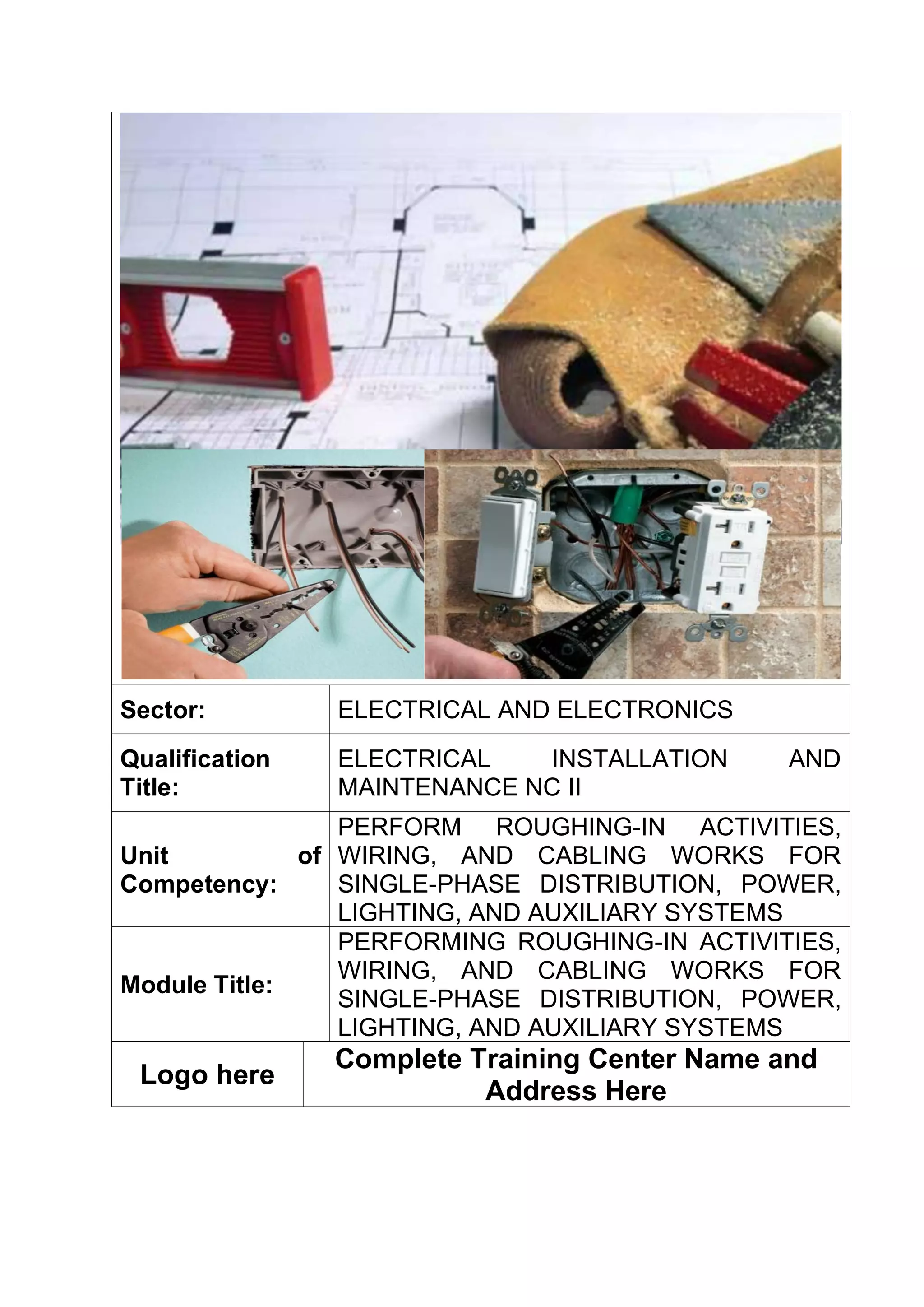 ELECTRICAL INSTALLATION AND MAINTENANCE NC II - CBLM | PDF