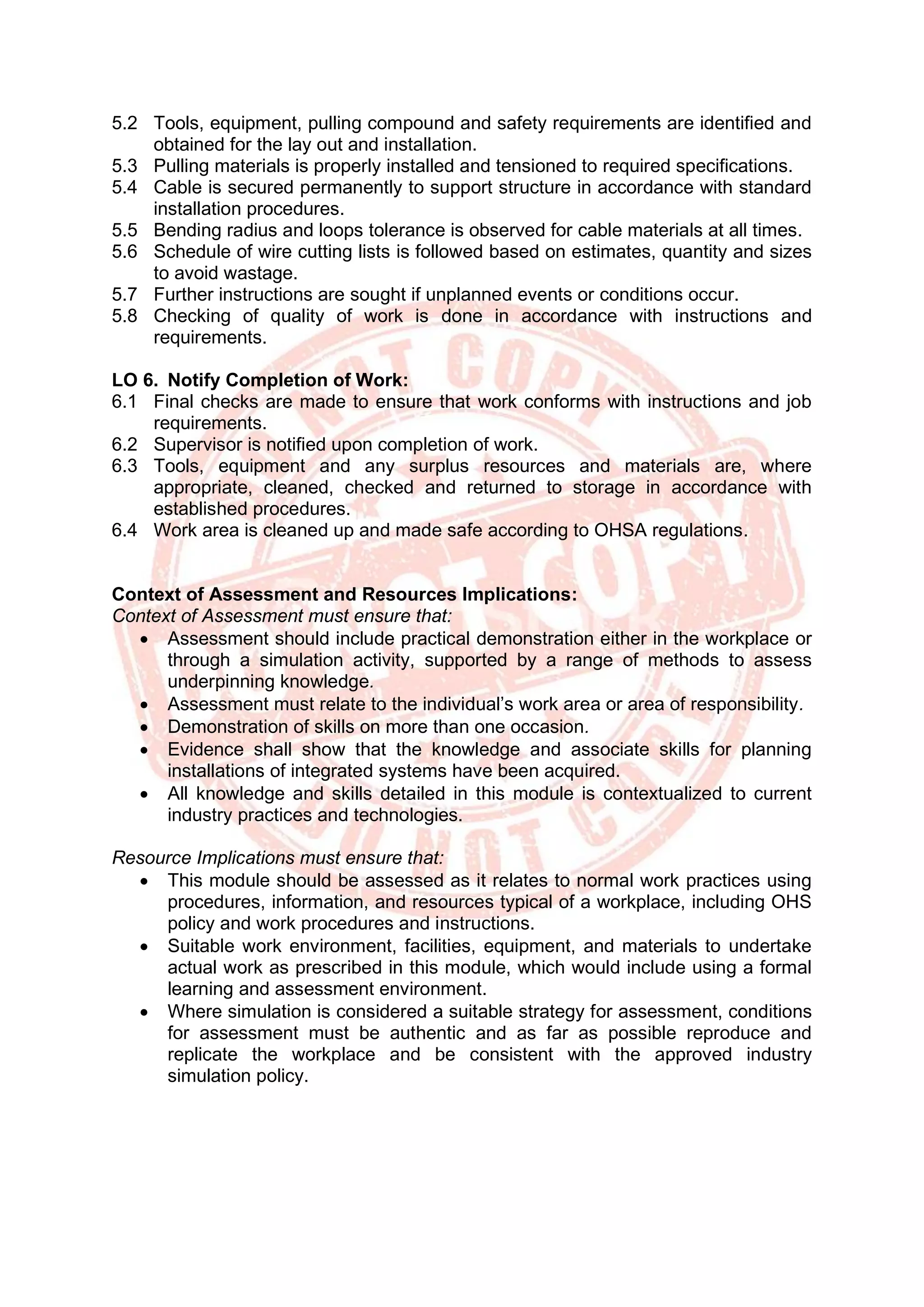 ELECTRICAL INSTALLATION AND MAINTENANCE NC II - CBLM | PDF