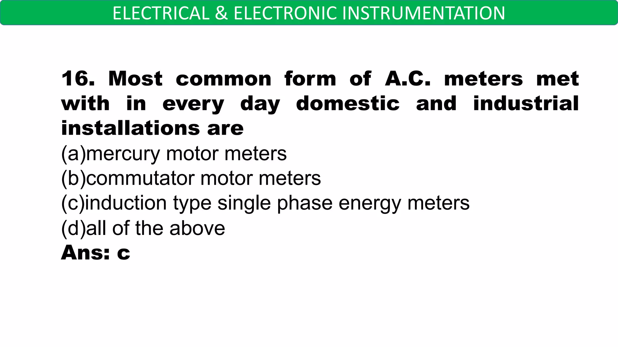 TOP 25 Measurement and Instrumentation PART I - IMPORTANT OBJECTIVE ...