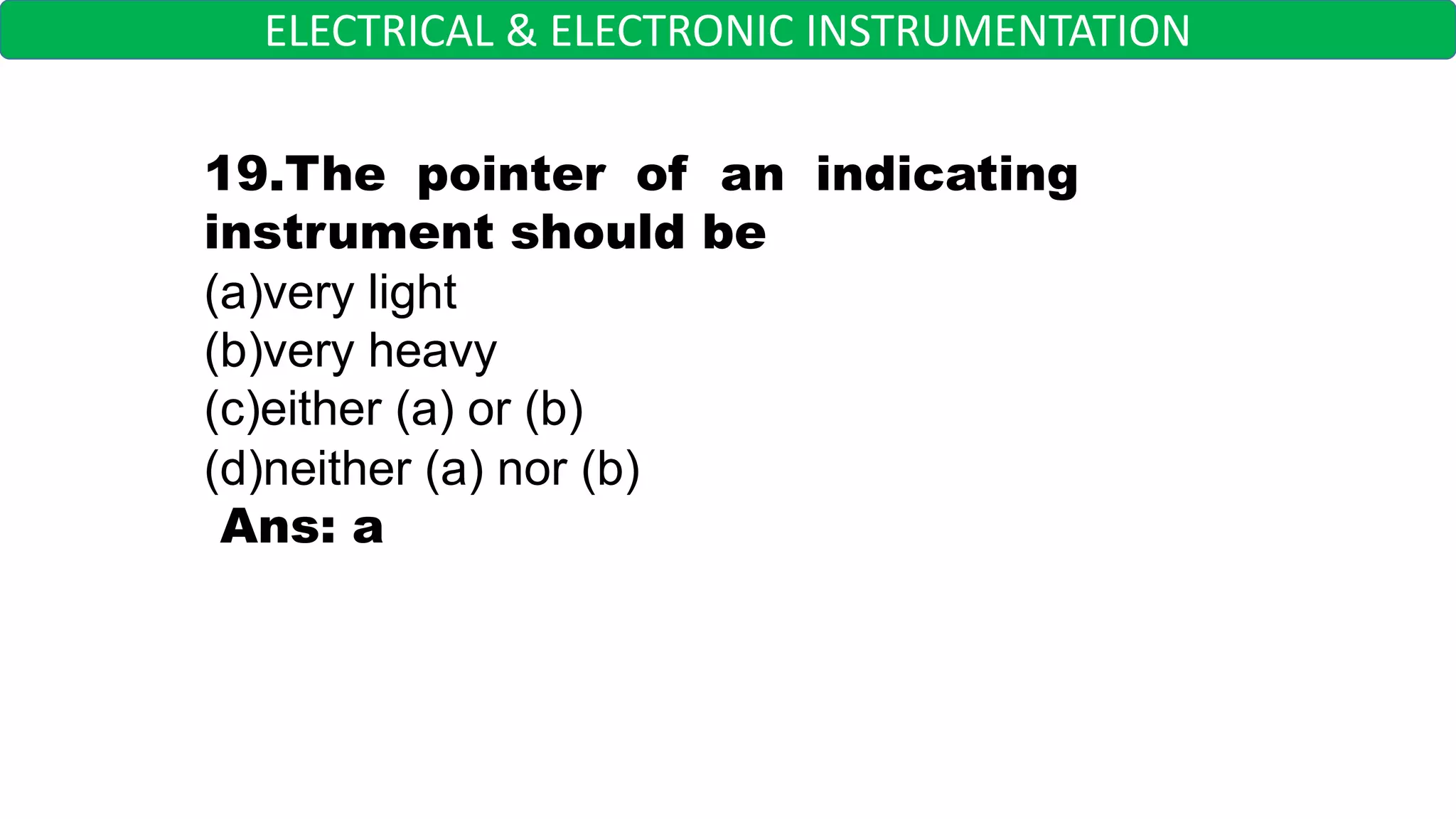 TOP 25 Measurement and Instrumentation PART I - IMPORTANT OBJECTIVE ...