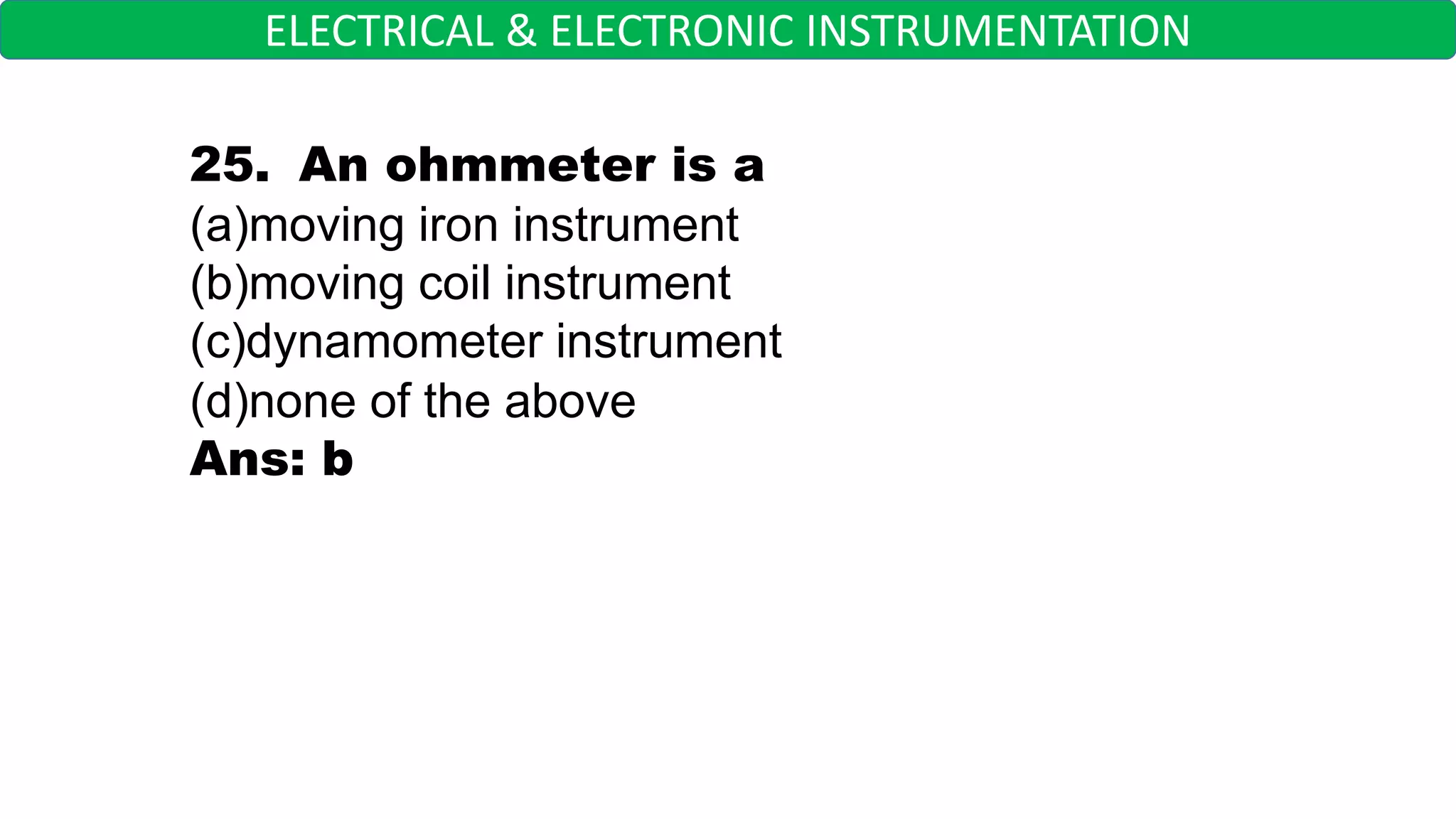 TOP 25 Measurement and Instrumentation PART I - IMPORTANT OBJECTIVE ...