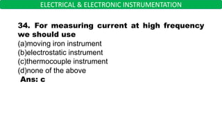 TOP 25 Measurement and Instrumentation PART II - IMPORTANT OBJECTIVE ...