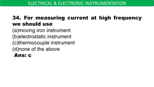 TOP 25 Measurement and Instrumentation PART II - IMPORTANT OBJECTIVE ...