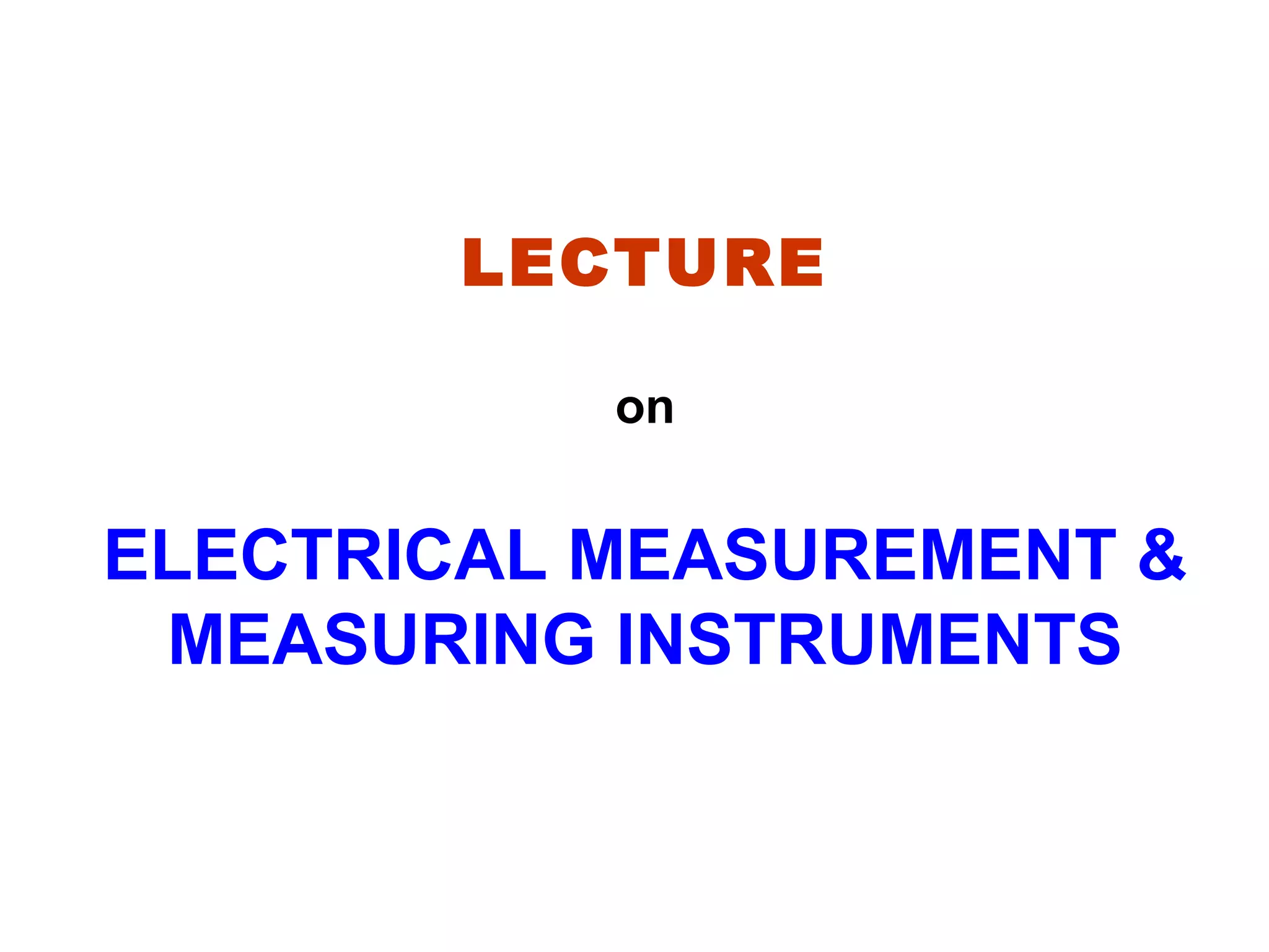 Electrical instruments ppt | PPT