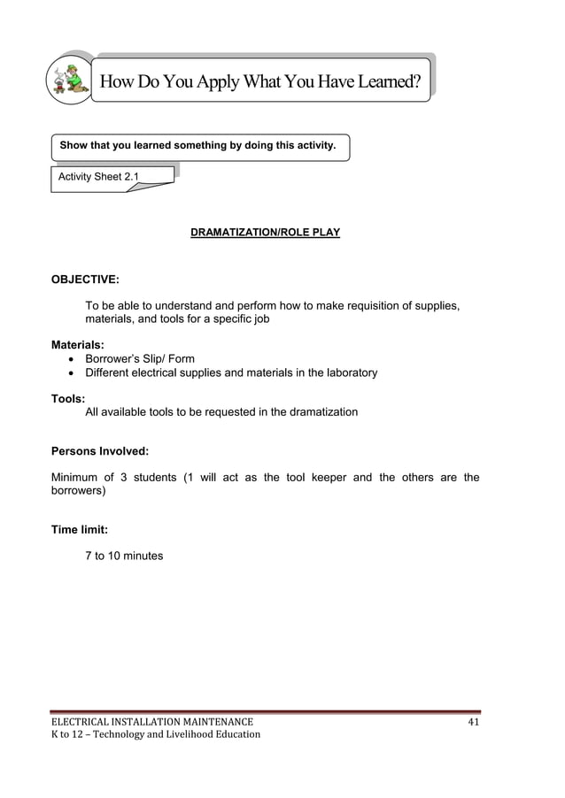 K to 12 Electrical Learning Module | PDF | Secondary Education | Education
