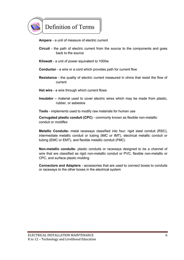 K to 12 Electrical Learning Module | PDF | Secondary Education | Education