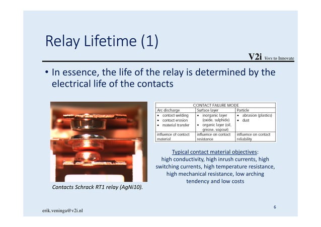 Electrical Lifetime Relay Contacts | PPT