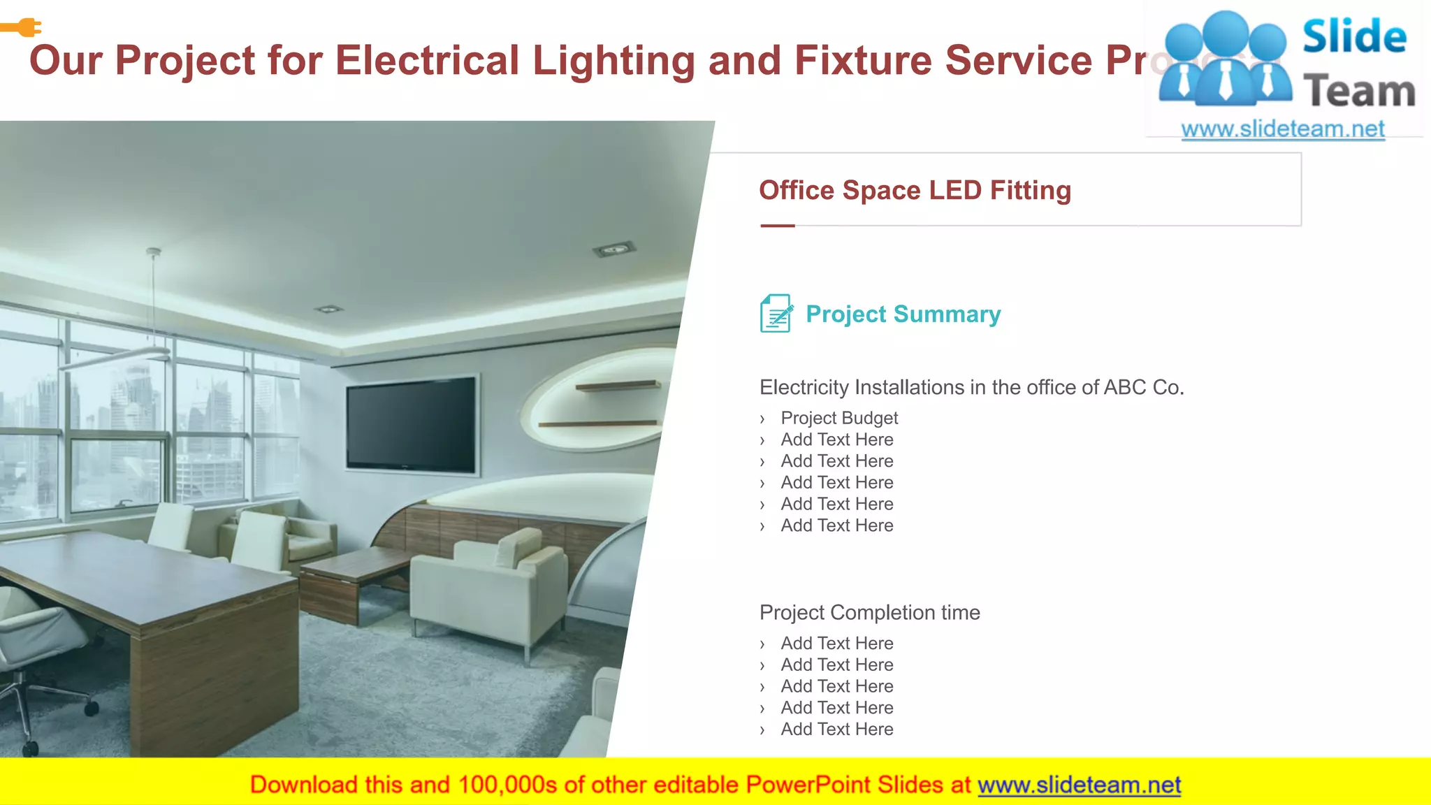Electrical Lighting And Fixture Service Proposal PowerPoint ...