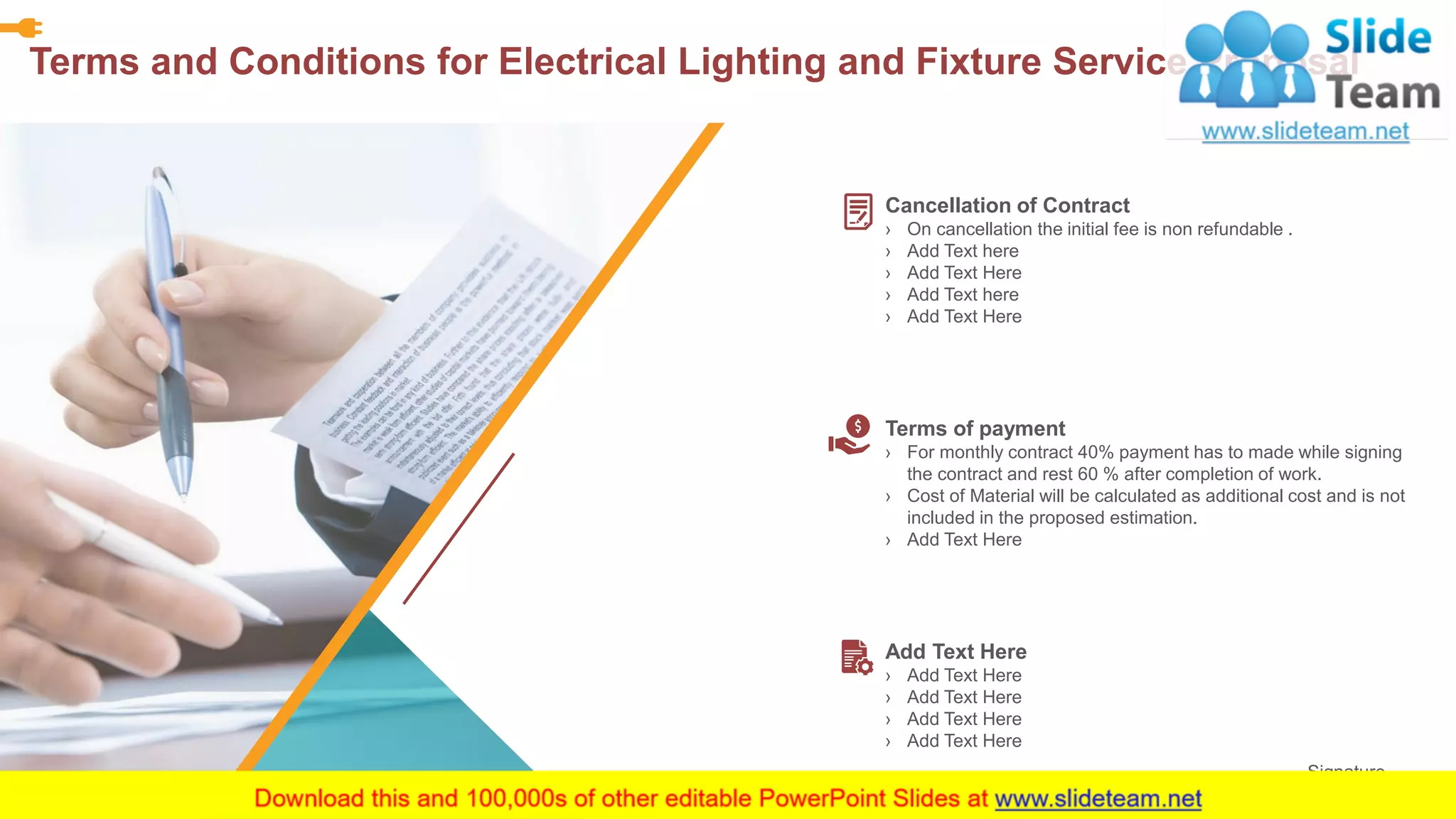 Electrical Lighting And Fixture Service Proposal PowerPoint ...