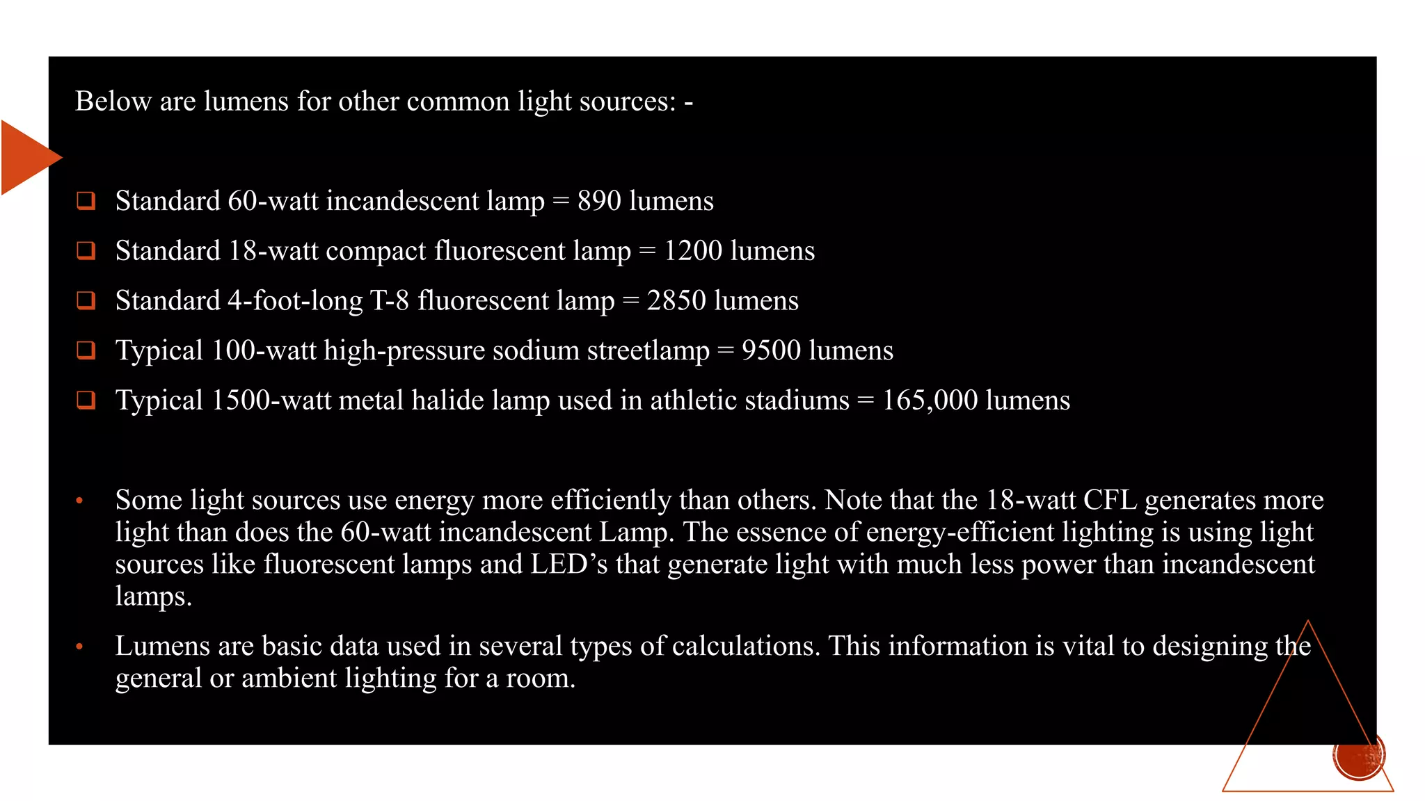 Electrical lighting design and calculations | PPTX