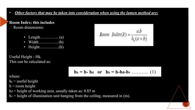 Electrical lighting design and calculations | PPTX