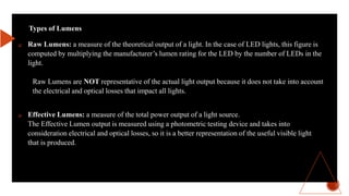 Electrical lighting design and calculations | PPTX