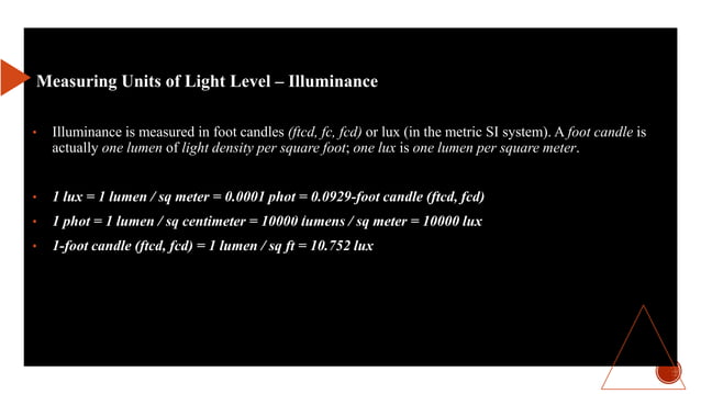 Electrical lighting design and calculations | PPTX