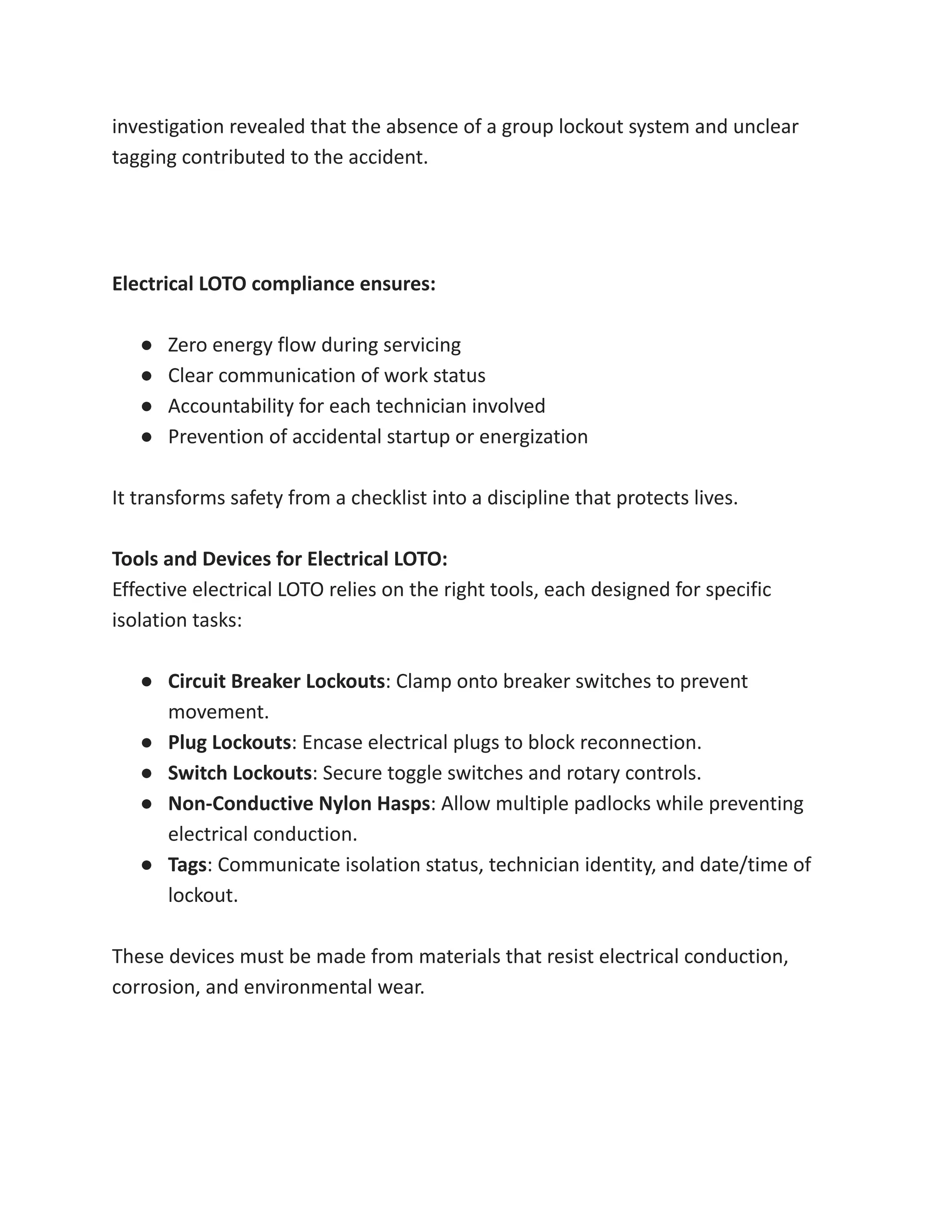 Electrical Lockout Tagout for Zero Harm_ Compliance That Saves Lives | PDF
