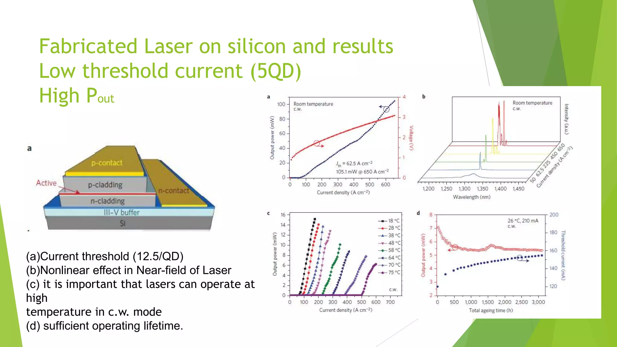 Electrically pumped continuous wave iii–v quantum dot lasers on silicon. | PPT