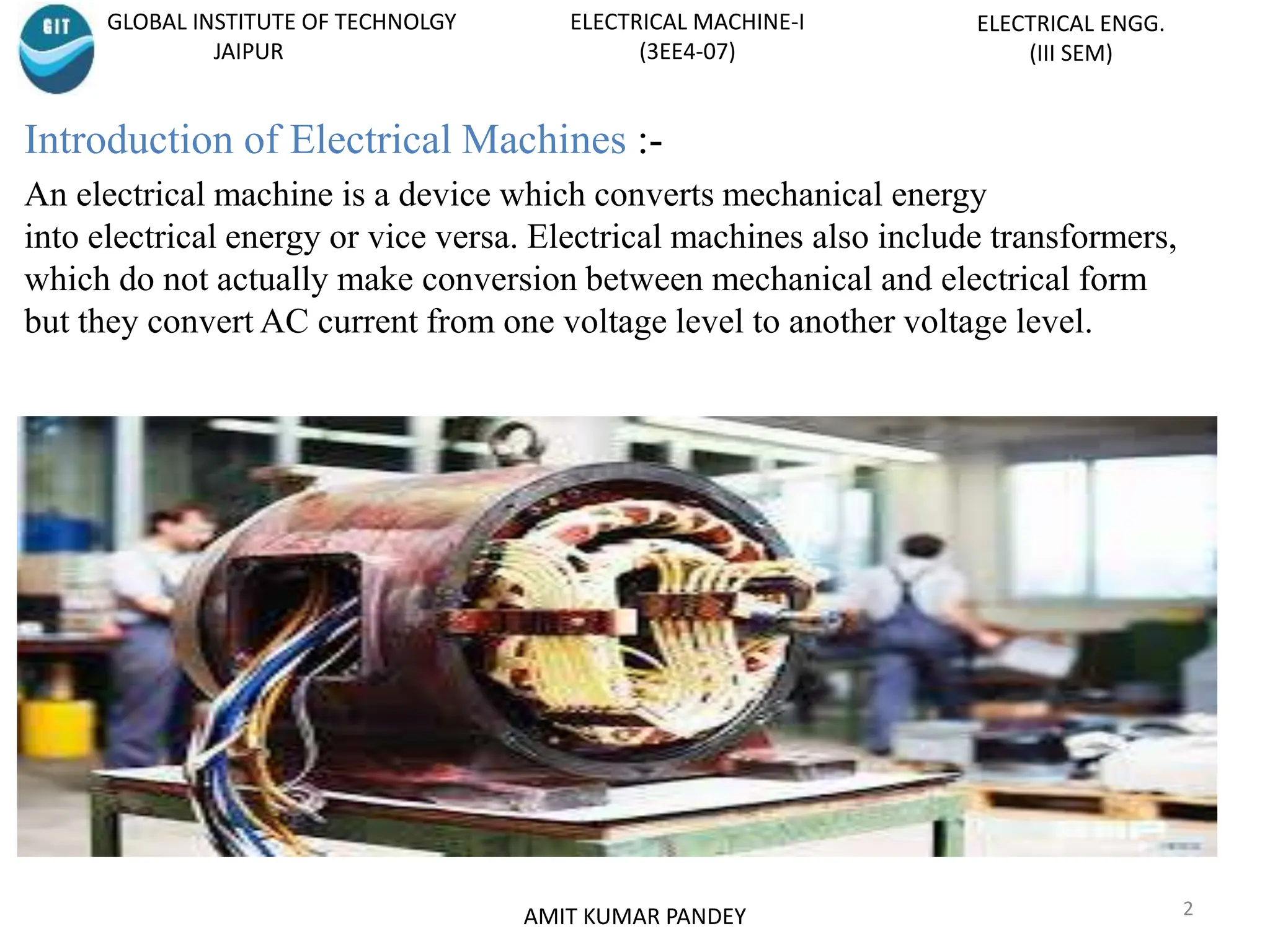 ELECTRICAL MACHINE-I (Ist PPT) Unit-1.pptx