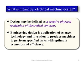 Electrical machine design | PPTX