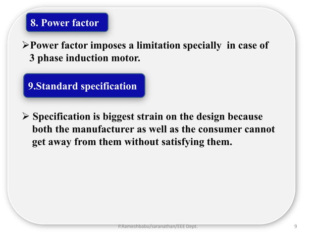 Electrical machine design | PPTX