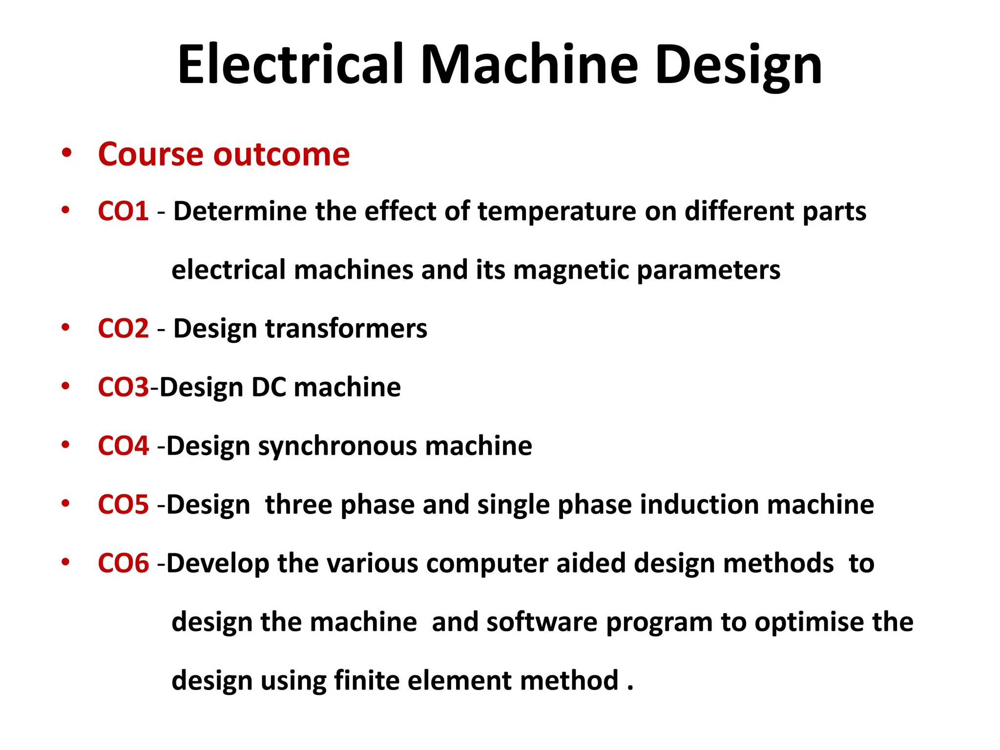 Electrical Machine Design - Transformers, DC Machines | PDF