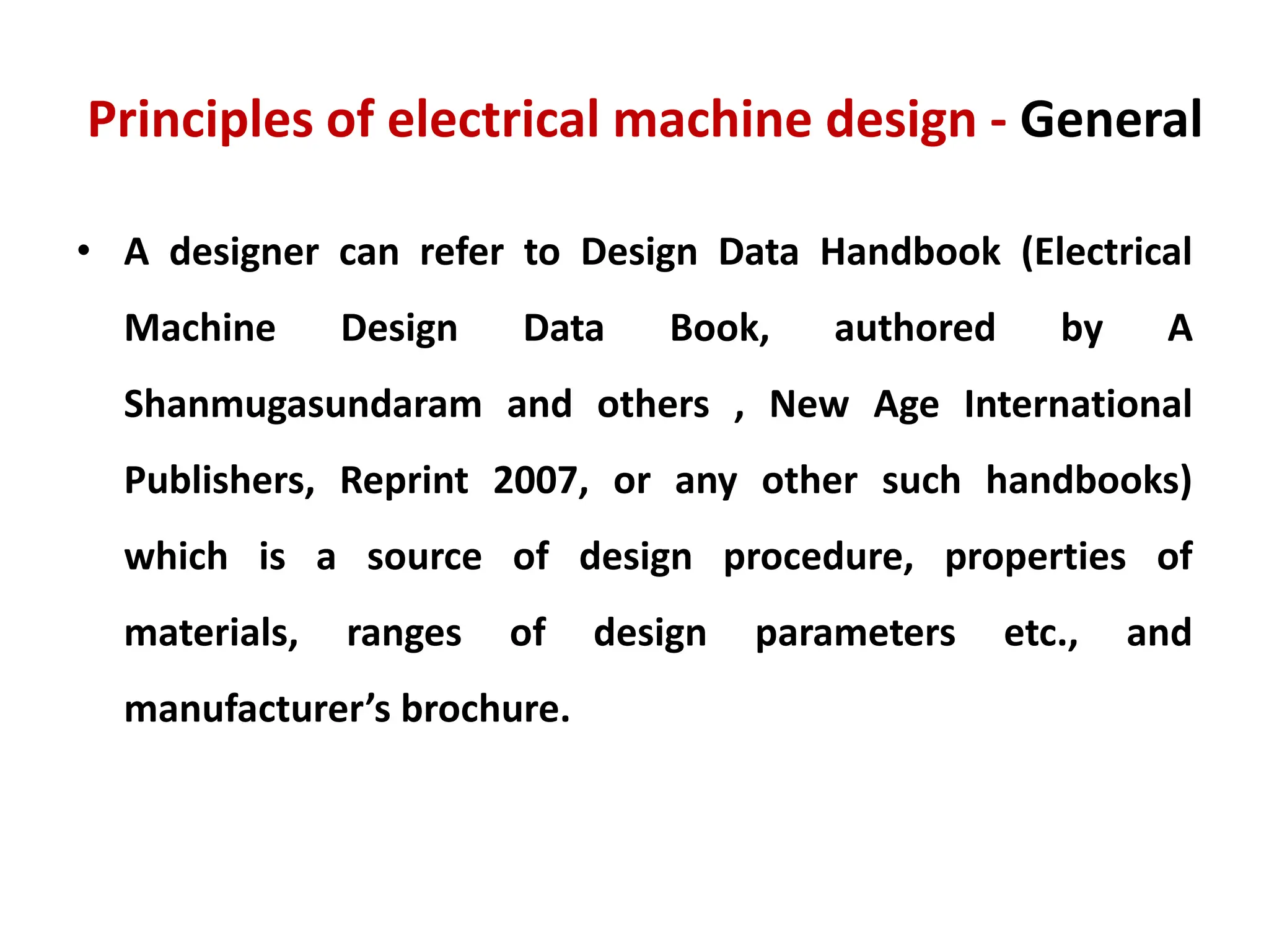 Electrical Machine Design - Transformers, DC Machines | PDF