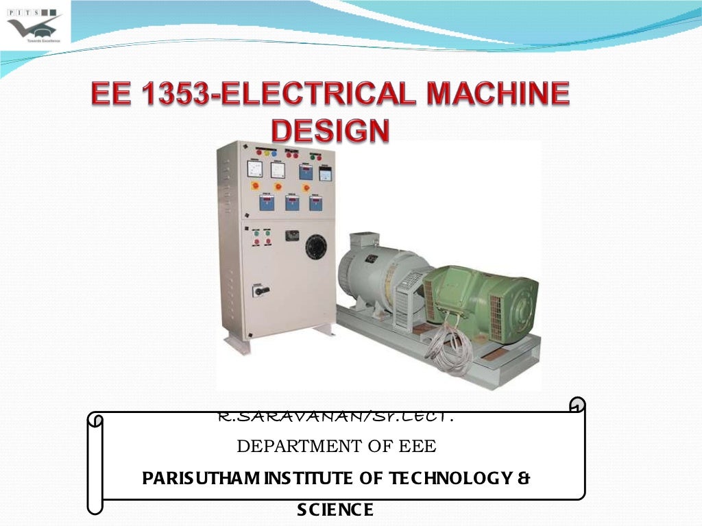 Electrical machine design (III-EEE)