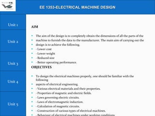 Electrical machine design (3yr EEE) | PPT