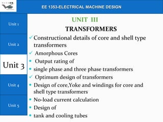 Electrical machine design (3yr EEE) | PPT