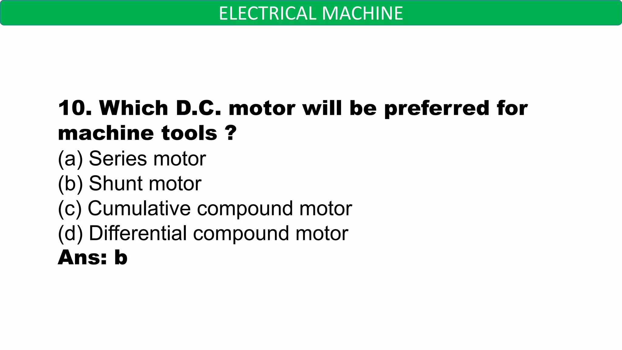 MCQ OF ELECTRICAL MACHINES PART I_OBJECTIVE QUESTIONS AND ANSWERS ...