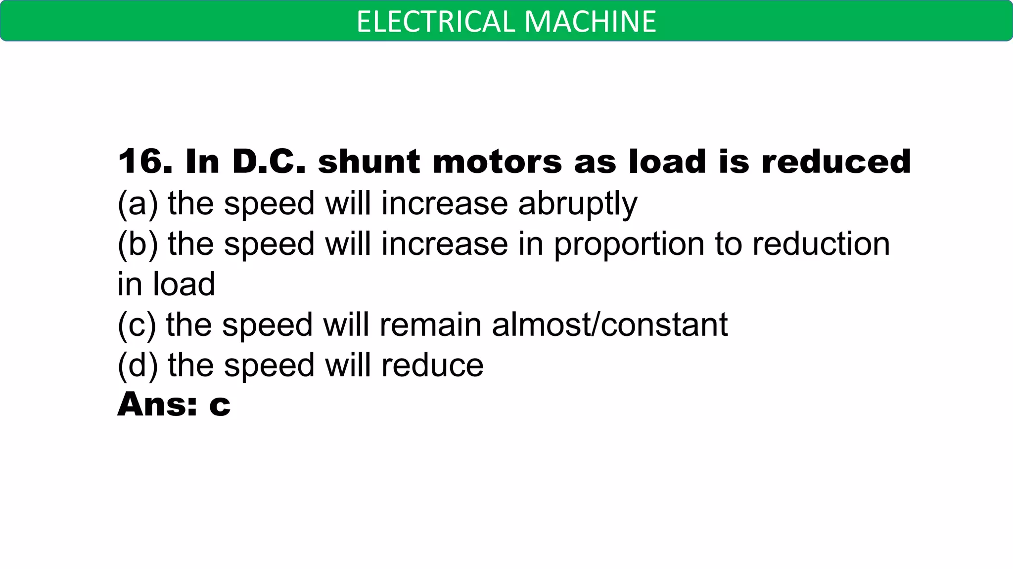 MCQ OF ELECTRICAL MACHINES PART I_OBJECTIVE QUESTIONS AND ANSWERS ...