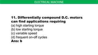 MCQ OF ELECTRICAL MACHINES PART I_OBJECTIVE QUESTIONS AND ANSWERS ...