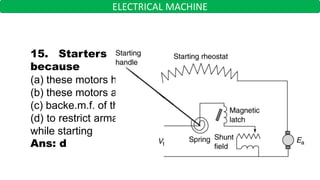 MCQ OF ELECTRICAL MACHINES PART I_OBJECTIVE QUESTIONS AND ANSWERS ...