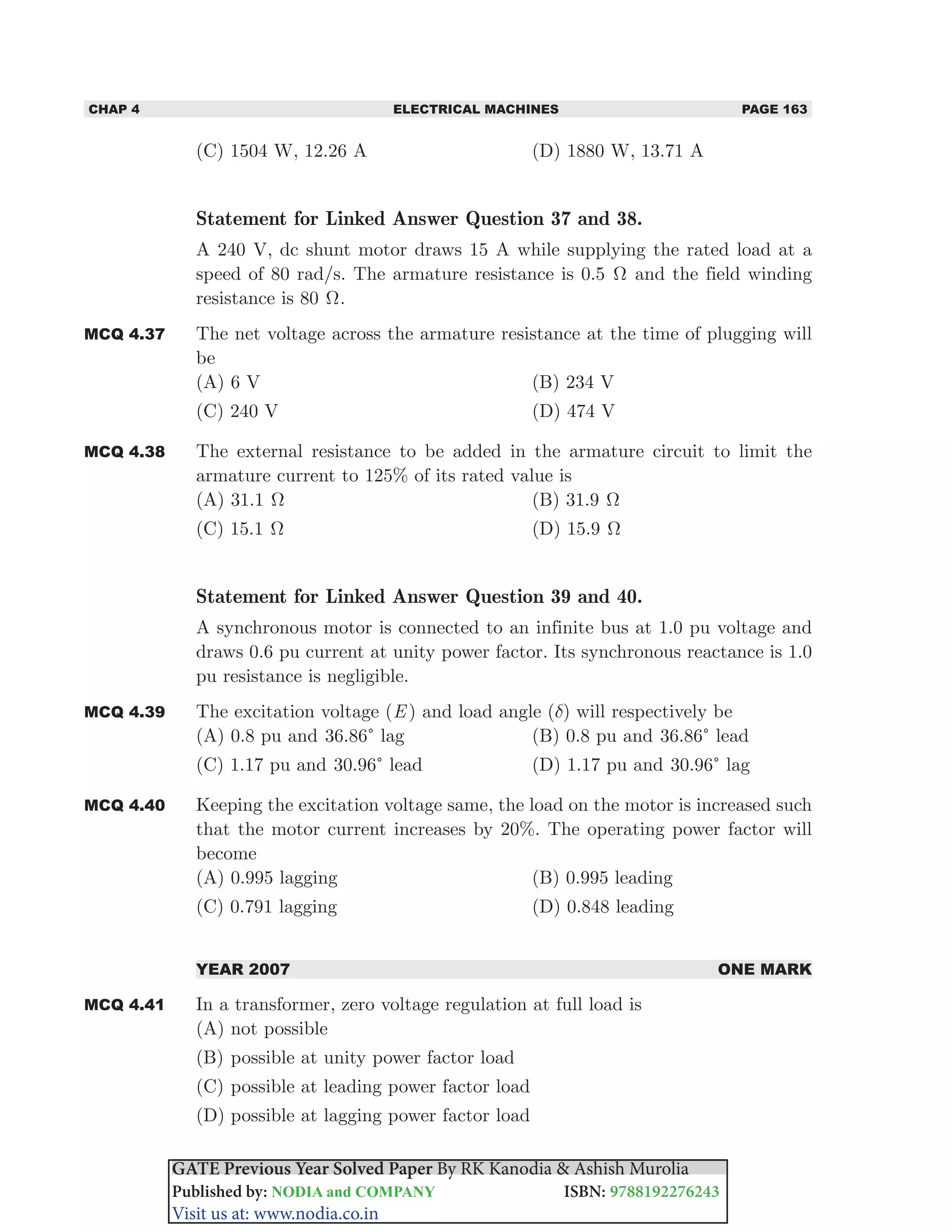 Electrical machines solved objective | PDF