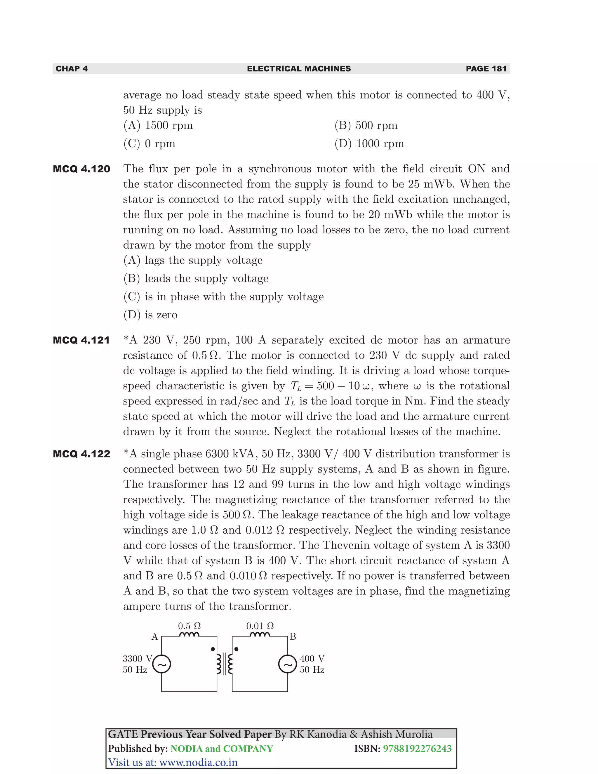 Electrical machines solved objective | PDF
