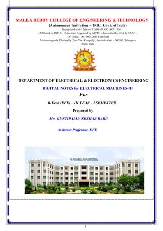 Electrical machines iii | PDF