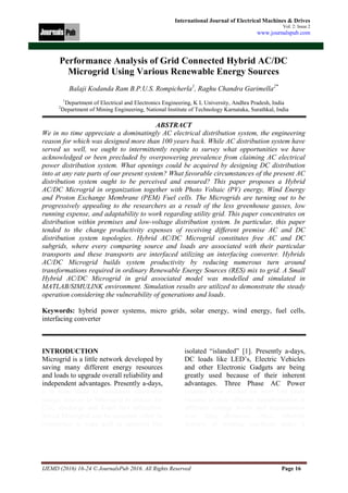 Electrical Machines and Drives (Vol 2 Issue 2) | PDF