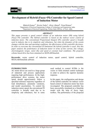 Electrical Machines and Drives (Vol 2 Issue 2) | PDF